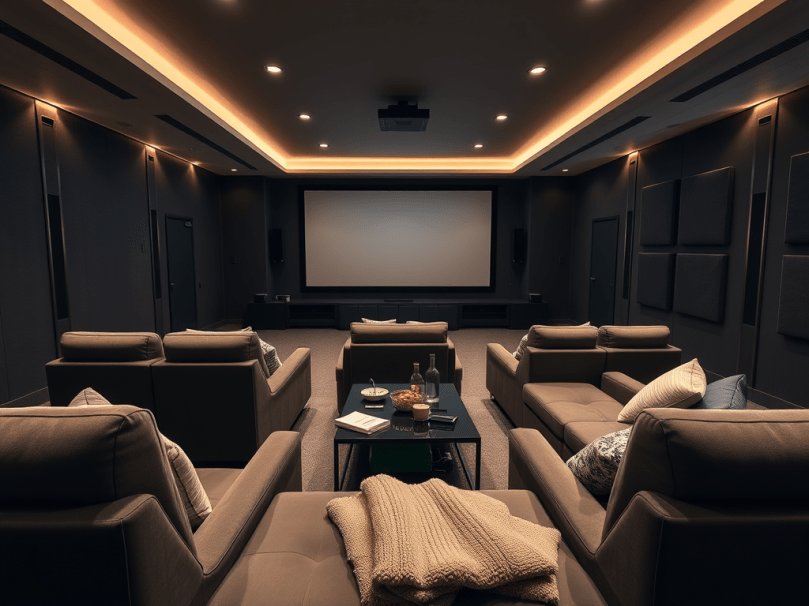 Designing the Perfect Theater Room: TV or Projector, Screen Size, and ...