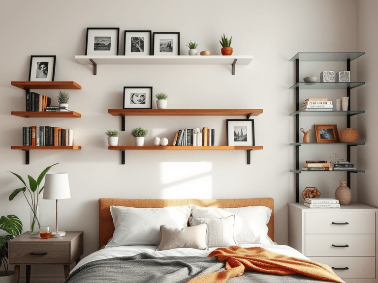 How to Add Shelves in Your Bedroom (Without Sacrificing Style or Space ...